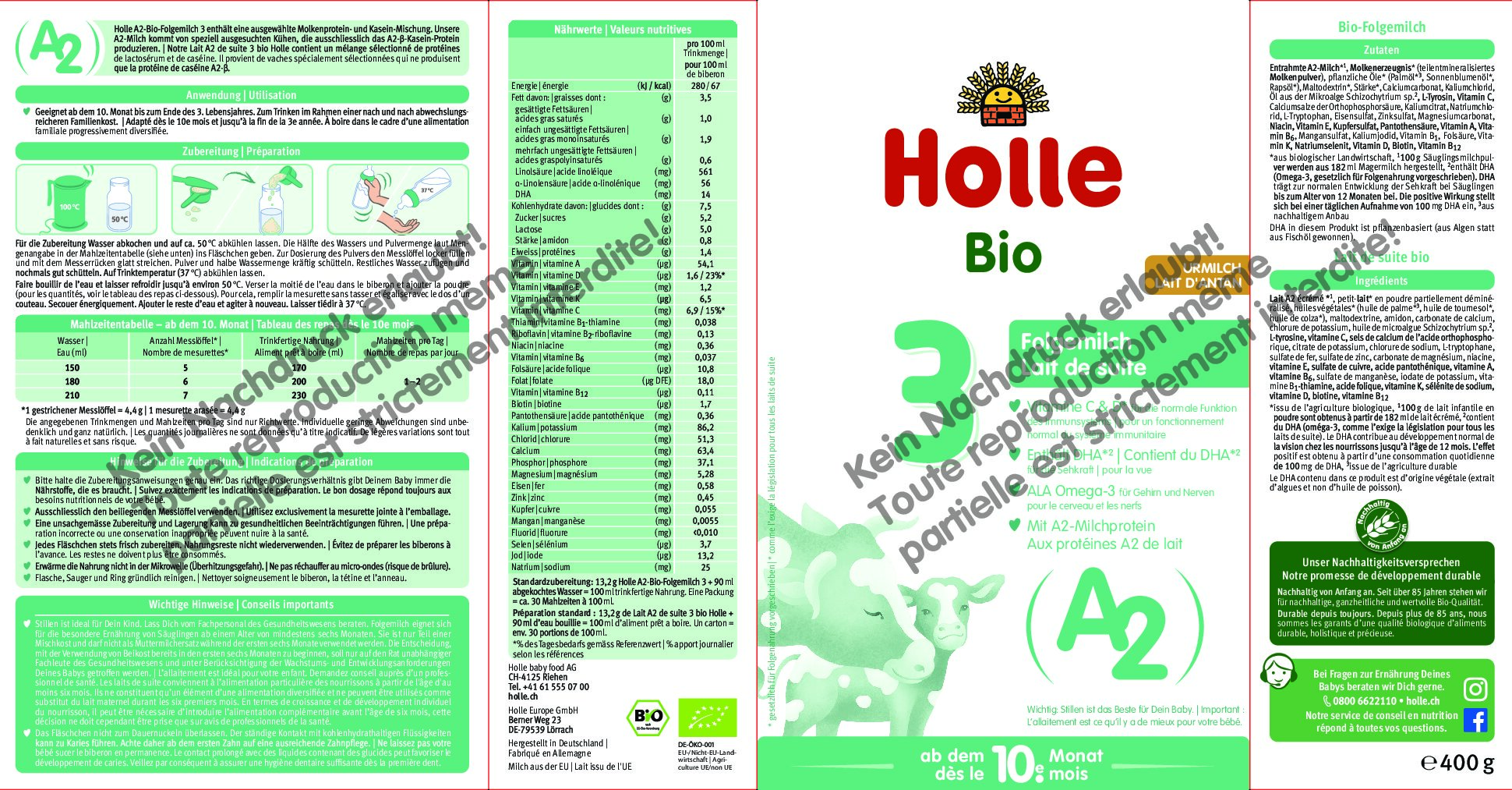 Holle A2 Milch 3 | Holle