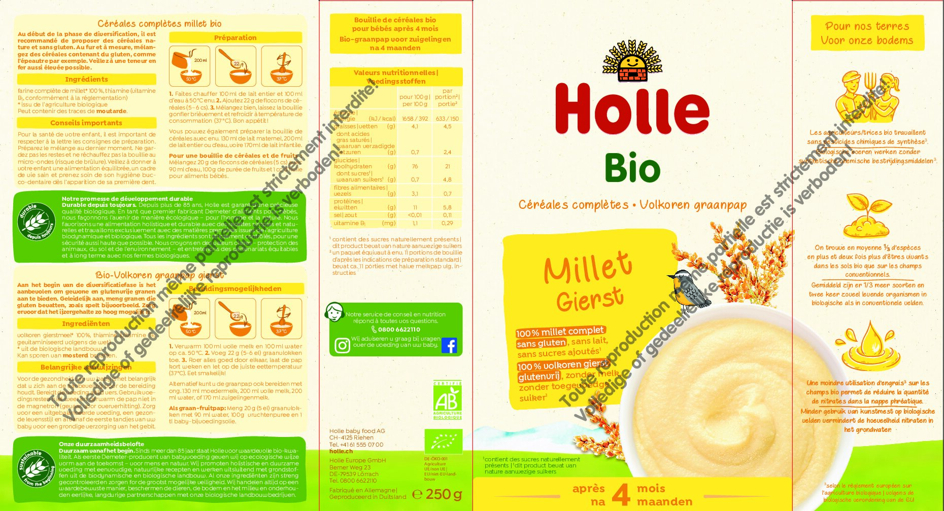 Bio Céréales complètes millet | Holle